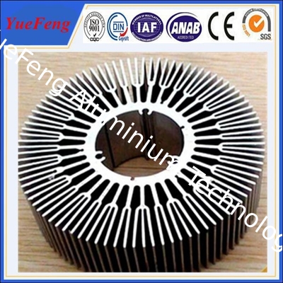 6063 T5 aluminum circular heat sink / OEM perfil aluminium round shape ...