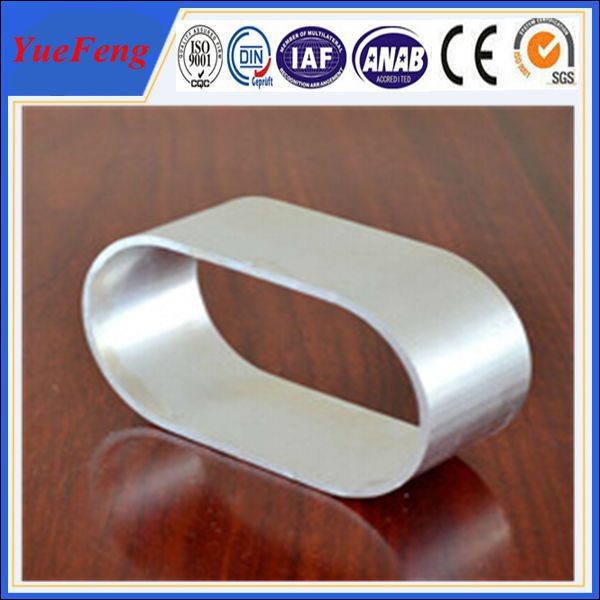Industrial use 6063 natural color Oval Aluminum Extrusion of anodizing